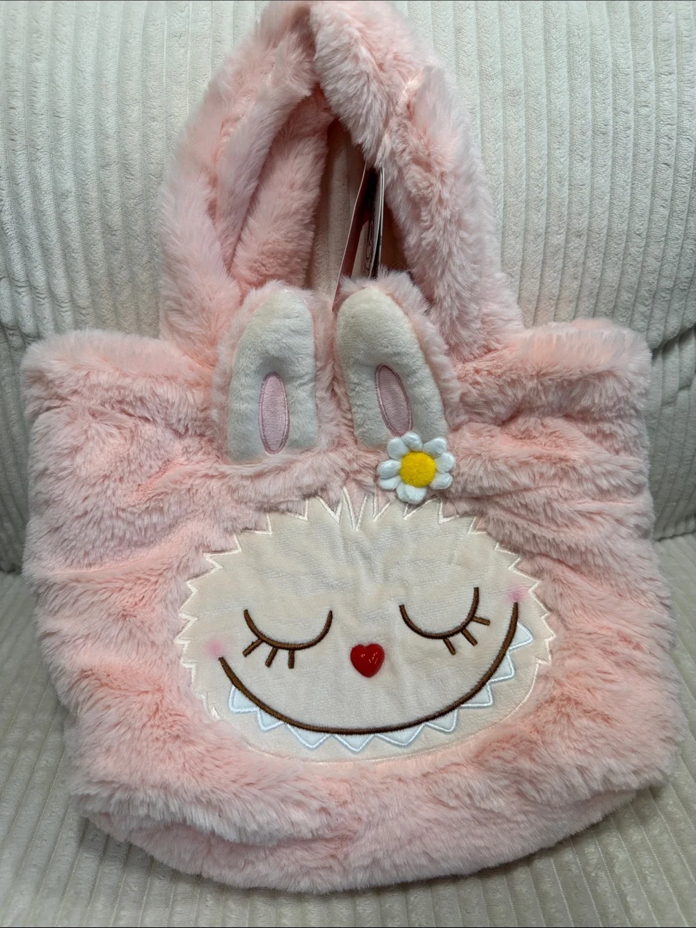 POP MART | Bags | Pop Mart Labubu Mokoko Reversible Pink Plush ...
